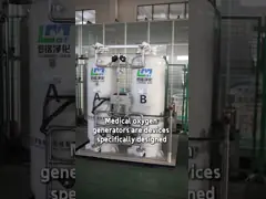 China Medical Oxygen Generator System 93% Purity with 1-80 Nm³/h Flow Rate for Hospital ICU and Respiratory Therapy for sale