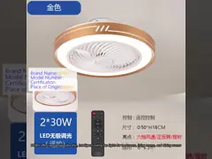 China Wholesale    Cross-border for Bedroom Living Dining Room Quiet Invisible Ceiling Fan Light Ultra-thin Intelligent for sale