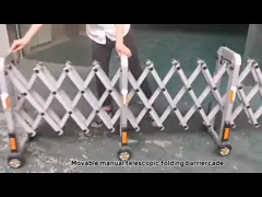 China Stainless Steel Manual Push-Pull Retractable Highway Blocking Aluminum Alloy Retractable Barrier Gate for Mall Use for sale