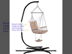 Experience Ultimate Relaxation with Wrought Iron Hammock Stand and Hammock Swing Chair Up To 180kg Weight Capacity