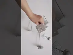 China Zinc Plated Pin Stamped Perforated Base Insulation Hangers With Soft Nails Base for sale