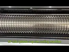 China 200~400pcs/Min Automatic Plastic Cup Rim Rolling Machine 380V 50Hz for sale