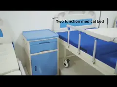 China 46kg Manual Function Metal Hospital Nursing Bed with Crank for Home Crank Medical Bed Patient Bed for sale