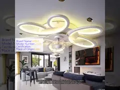 China wholesale  Modern Smart WiFi Remote Control Fan Light , LED Ceiling Music Speaker Fan Light for sale