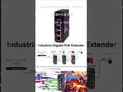 Industrial 1-Port 802.3bt PoE++ to 4-Port 802.3af/at Gigabit PoE Extender