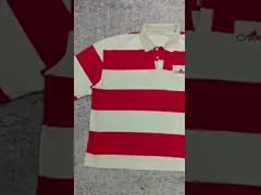Rugby Retro Football Lapel Oversized T-shirt Boxy Cropped t Shirts Manufacturer Button up 100% Cotto