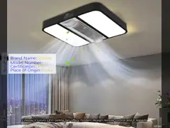 Wholesale factory Luxury Decorate Room or Hotel Ceiling Fan Light Recessed Smart LED Ceiling Fan Lamp With Remote Control