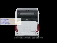 Metro Transit Pure Electric Bus Zero Emission Low Entry In Urban Areas.