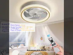 16.5 Inch Modern LED Ceiling Fan Light with Remote Control Chandelier Style DC Motor for Living Room Bedroom Home Decoration