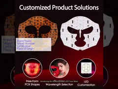China UV Deep Red and IR Face Mask Two-Sided FPC Flexible Soft PCB Circuit Board Processing Patch Beauty Mask LED Light Board for sale