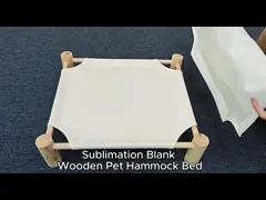China Blank Sublimation Linen Pet Nest Bed Detachable And Washable Wooden Sublimation Nest Cat Dog Bed for sale