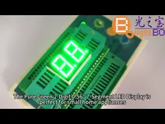 小型家電用純緑色2桁0.56インチ7セグメントLEDディスプレイ