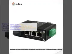 Mini Industrial 3-Port 10/100/1000T 802.3at PoE + 1-Port 1000X SC Ethernet Switch with 12~48VDC Input and Voltage Booster