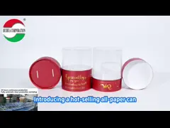 化粧品用のPVC窓付きのカスタム透明紙チューブパッケージ