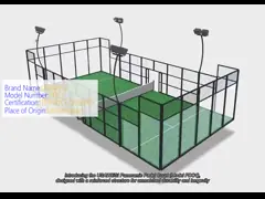Panoramic Padel Court with Reinforced Structure for Enhanced Durability and Longevity