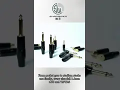 Metallo 3,5 mm Jack Plug Maschio attraverso foro connettore audio Jack dritto