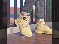 China Breathable Work Safety Shoes for Men and Women Anti-Puncture Anti-Smash Lightweight Steel Toe Smart Buckle Summer Work Shoes for sale