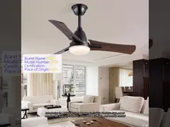 China Wholesale   42 Inch High Power 3 Blades Wooden Ceiling Fan With Light And Remote Control for sale
