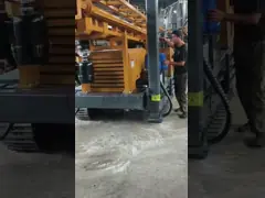 260m Ground Source Heat Pump / Wheeled Pneumatic Water Well Drilling Rig