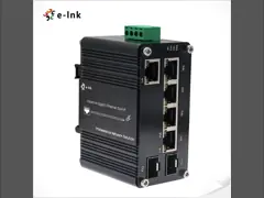 Industrial PoE Powered 5-Port 10/100/1000T + 2-Port 100/1000X SFP Ethernet Switch with PoE Passthrou