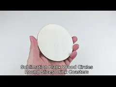 China DIY Customized Wood Sublimation Blanks Coffee Cup Mats Drink Pads Plywood Car Coasters for sale