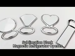 China Personalized Sublimation Metal Fridge Magnet Bottle Opener Custom Magnet Bottle Opener for sale