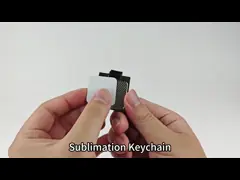 China Zinc Alloy Metal Sublimation Keychain With Leather Buckle Picture Keychain for sale