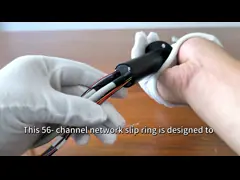 China 56-Way Combined Slip Ring with 2 Gigabit Ethernet Channels - 25mm Diameter, 240V, IP41 Protection for sale