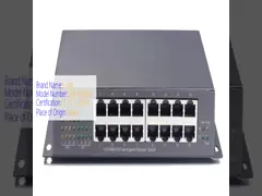 16x10/100M TP ports ( 16POE-PSE -IEEE802.3af 15.4W/30W ) + 2 1000M SFP Managed PoE Switch