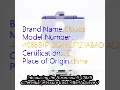 High Accuracy Differential Pressure Transmitter Rosemountt Intrusion prevention IP67 316L SST Alloy Tantalum  4 to 20 mA with digital signal based on HART Protocol Accuracy 0.04 percent of span  Oil G