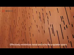 12mm Thickness Acoustic Wood Ceiling Panels Noise Absorbing Ceiling Tiles Flat Edge