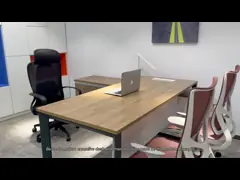 China L Shaped Yellow Desktop Luxury Modern Executive Desks MFC Director Tables for sale