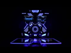 China Dual-screen synchronized two-player VR standing Platform arena equipped with turbine lighting and wireless overhead bracket for sale