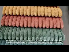 China Premium Sofa Fabric Polyester Textile 1.45m Width 370g/㎡ Weight Velvet Cutting Soft Fade Resistant for sale