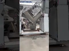 Miscelatore tipo V. Attrezzatura ad alta efficienza per miscelare polvere e particelle in acciaio inossidabile 304.