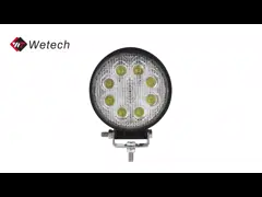 WT-10824 Round LED Work Light Waterproof LED Auxiliary Light 24W With Diecast Aluminum Housing