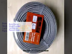 Clear Vinyl coated Galvanized Steel Wire Rope for Safety pretection, binding 3.0mm*100m