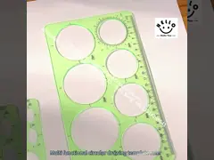 China Multi-template Circle Drawing Ruler High Clarity PS Various Sizes Efficient Drafting Tool for sale