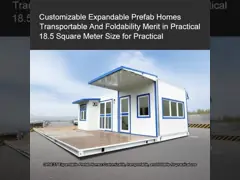 Customizable Expandable Prefab Homes Transportable And Foldability Merit in Practical 18.5 Square Meter Size for Practical