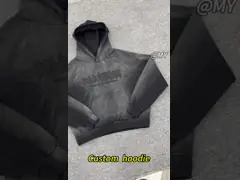 Fashion Washed Hoodies Oversized Pullover Embroidered Print Custom logo Acid Wash Vintage French Ter