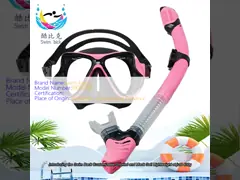 China Customizable Full Dry Snorkel Mask Set 400g with Anti-Fog Tempered Glass Lens for Adult Diving for sale
