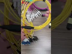 Соединительный шнур MPO MPO-LC MPO/MTP - 6 x LC UPC Duplex 12 волокон OM4 MM Тип A Разветвительный соединительный шнур 5 метров 10 метров