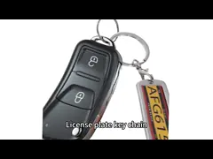 Zinc Alloy Metal Custom Souvenir Car License Plate Sublimation Car License Plate Keychain