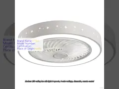 China wholesale  Modern LED Ceiling Fan with Light 3 Speeds and 3 Color Timings Dimmable AC Motor Remote Control for Living Room for sale