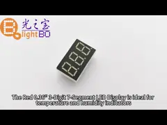 温度/湿度インジケーター用 赤色 0.36インチ 3桁 7セグメントLEDディスプレイ