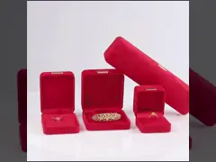 China High-End Luxury Red Velvet Jewelry Box with Multiple Compartments for Bracelets, Necklaces, Rings and Earrings - Premium Storage Solution for sale