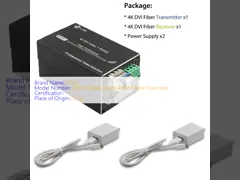 Mini 4K DVI Fiber Optic Extender with RS232