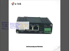 Industrial IEEE802.3af/at PoE Splitter with 2-port switch function, output voltage 12VDC