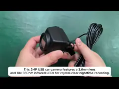 2MP HD Infrared Night Vision Square Metal Shell Car Surveillance Camera