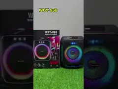 China Portable Party Speaker with Lithium Battery Dynamic Lighting and 8-inch Speaker for Powerful Outdoor Sound for sale